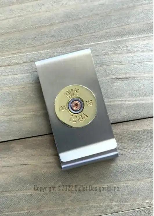 Shotgun Money Clip, 12 or 20 Gauge, Custom Engraved – Bullet Designs® Inc.