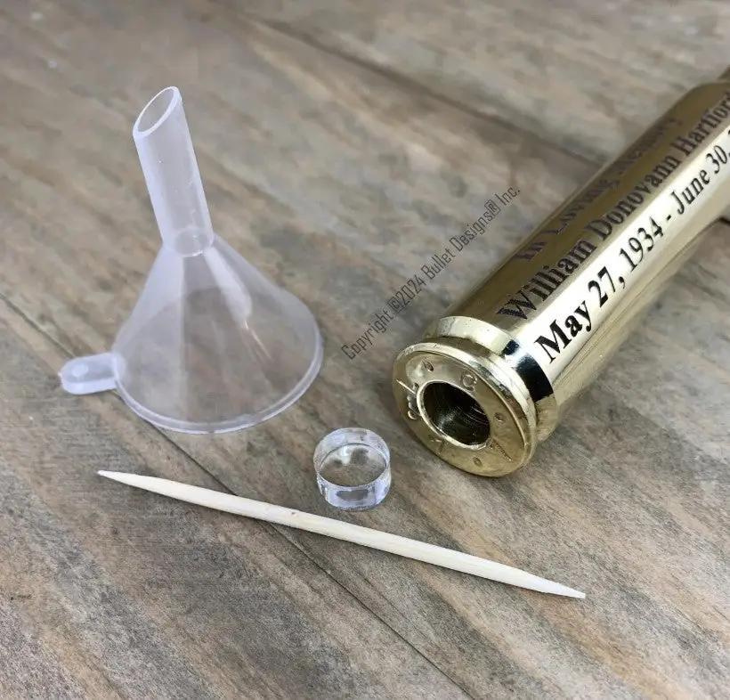 Custom Engraved 50 Caliber REAL Bullet DIY Urn Kit, Personalized ...