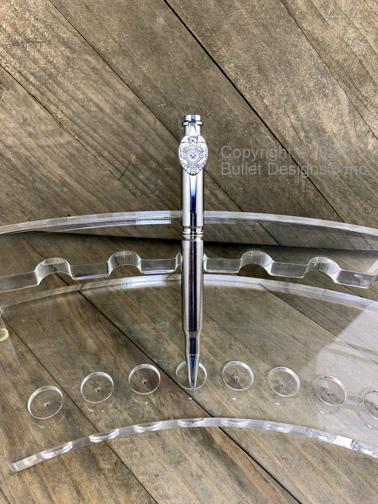 30-06 & 308 Bullet Police Ink Pen, Nickel, Chrome, Real – Bullet ...