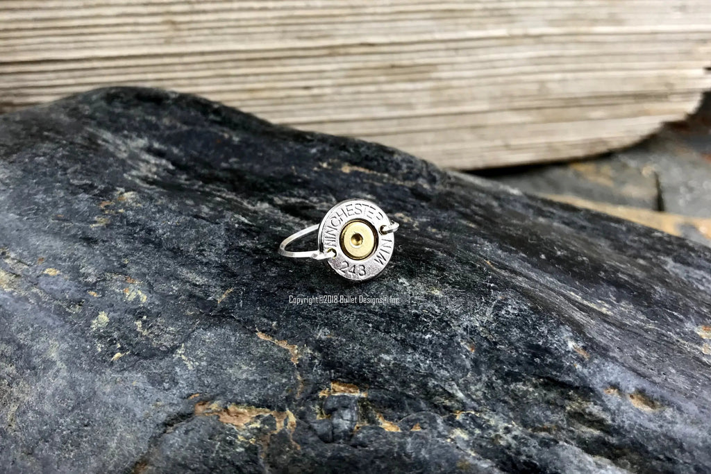 Wire Sterling Silver Bullet Ring, Custom, Real Bullet – Bullet Designs ...