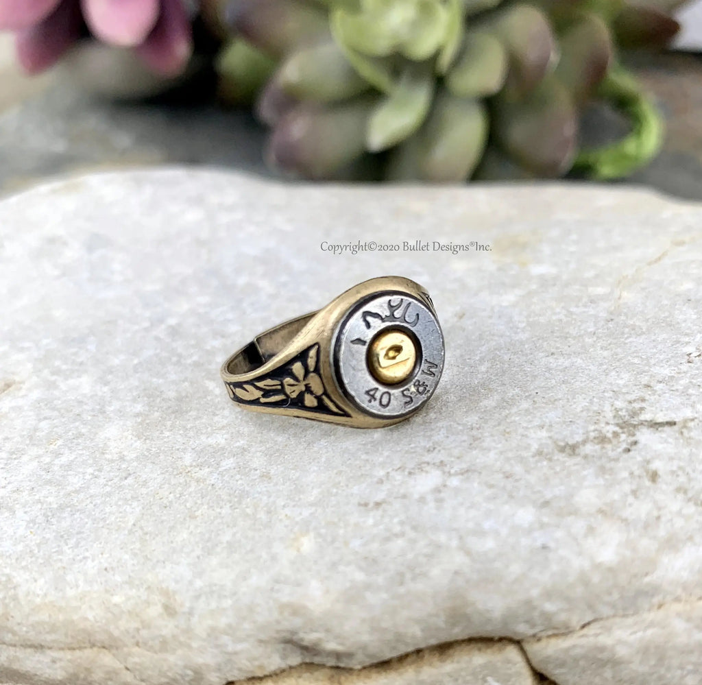 40 Cal Adjustable Black Bullet Ring, 40 Caliber, Brass Base – Bullet ...