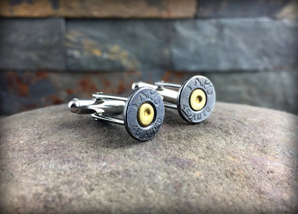 Black 45 Auto Bullet Cufflinks, Real Bullets, 1911, Glock – Bullet ...