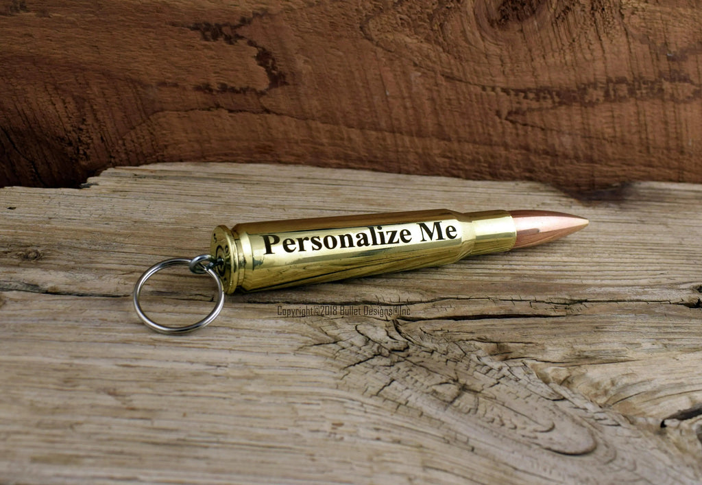 Engraved 50 Caliber Bullet Keychain, Engraved, Casing – Bullet Designs ...