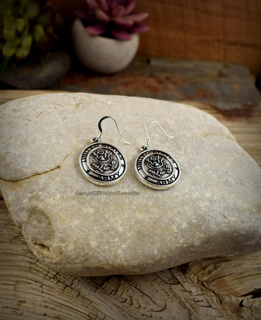 Military Earrings, Army, Navy, Air Force, Silver Tone – Bullet Designs ...