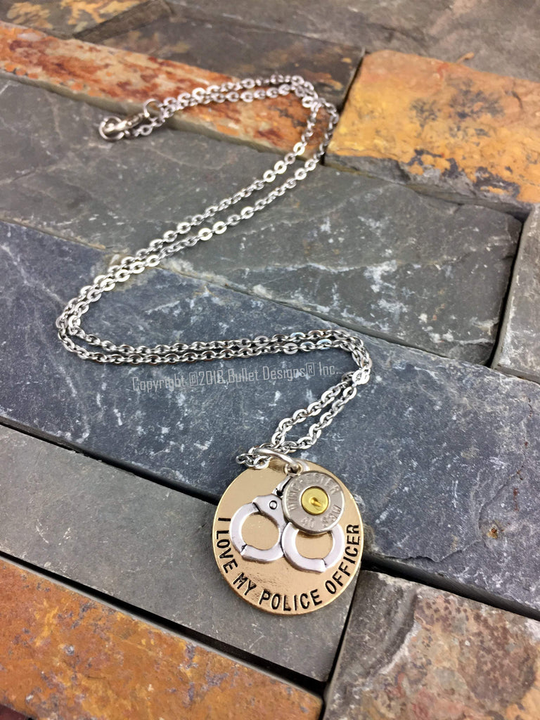 Police Officer Custom Bullet Necklace, 40 Caliber, 9mm – Bullet Designs ...