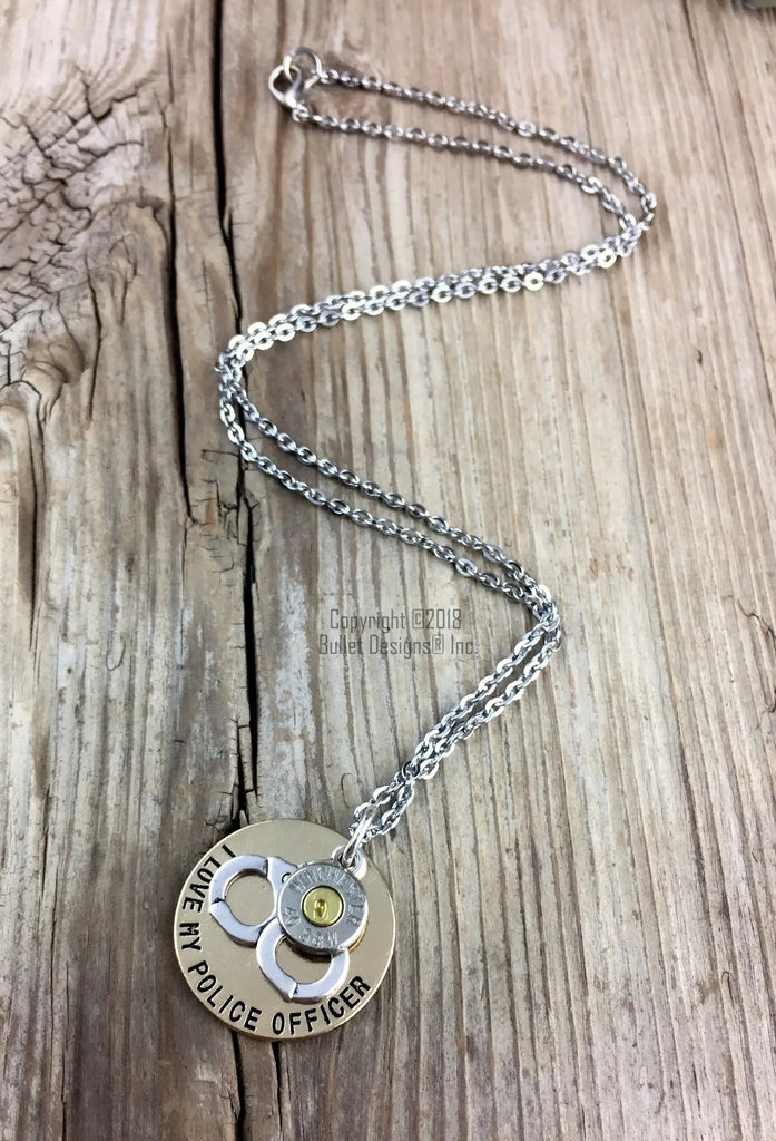 Police Officer Custom Bullet Necklace, 40 Caliber, 9mm – Bullet Designs ...